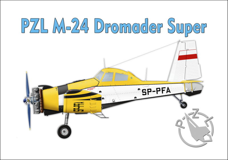 Magnes samolot PZL M-24 Dromader Super